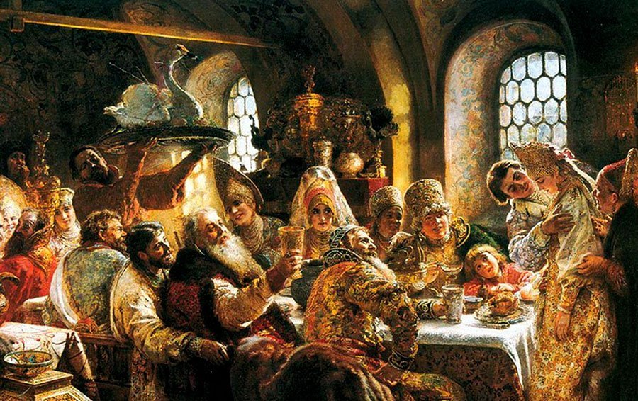 Русское застолье картина - 88 фото